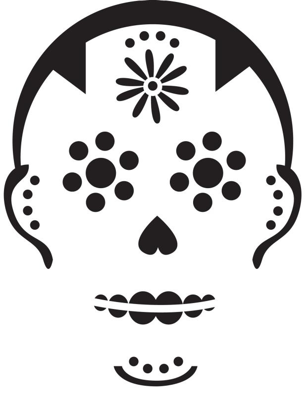 Sugar Skull Pumpkin Carving Stencil Photos DIY