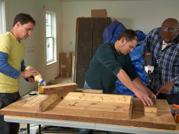 How to Build a Rustic Industrial Office Desk From Reclaimed Wood | HGTV